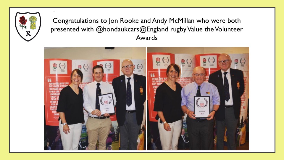 Value the Volunteer Awards Presented to Jon Rooke and Andy McMillan